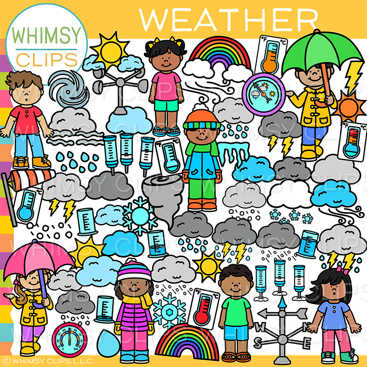 Fall Weather Clip Art Cute Weather Clip Art Set – Daily Art Hub