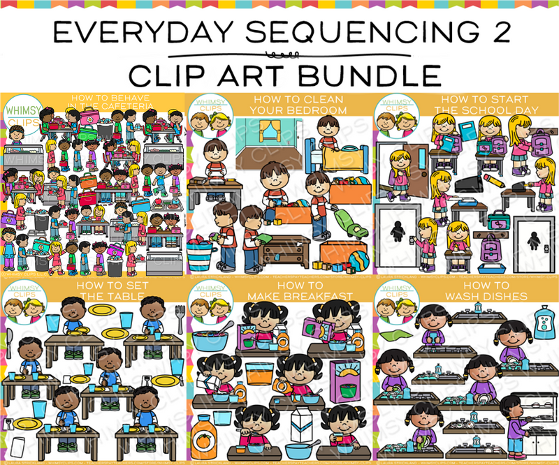 Everyday Sequencing Clip Art Bundle - SET TWO – Whimsy Clips