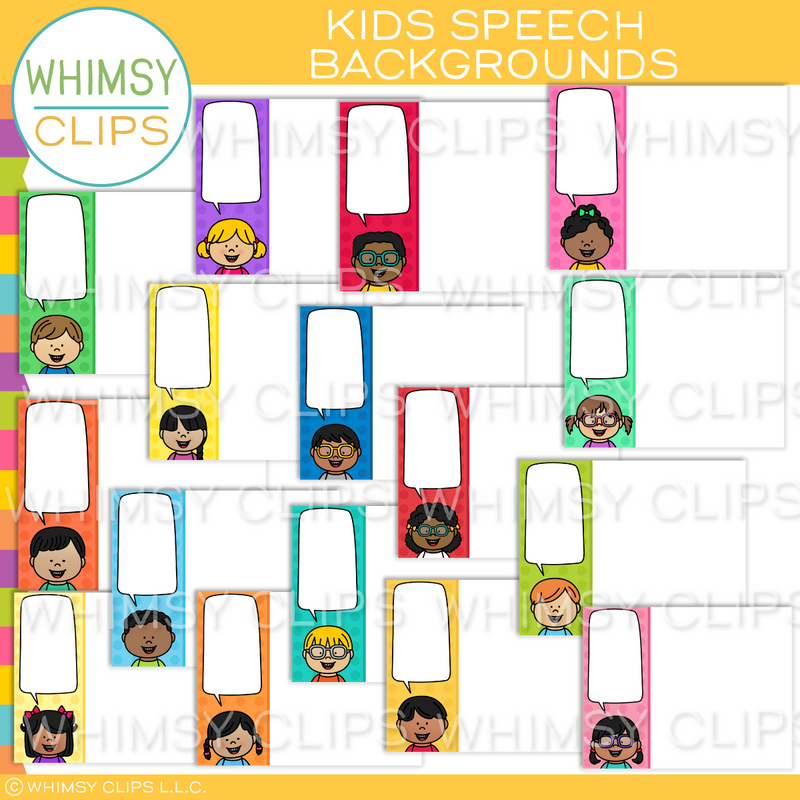 Kids Speech Backgrounds – Whimsy Clips