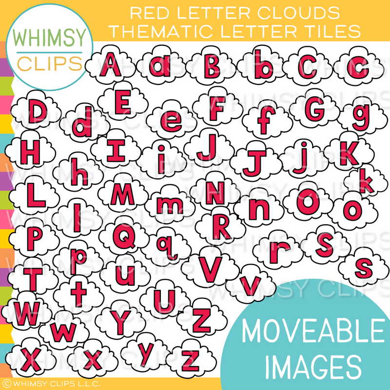 Thematic Letter Tiles Clip Art- BOTTOMLESS BUNDLE - Moveable Clip Art ...