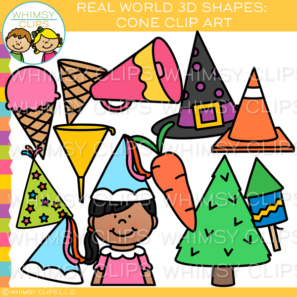Real World 3D Cone Clip Art – Whimsy Clips
