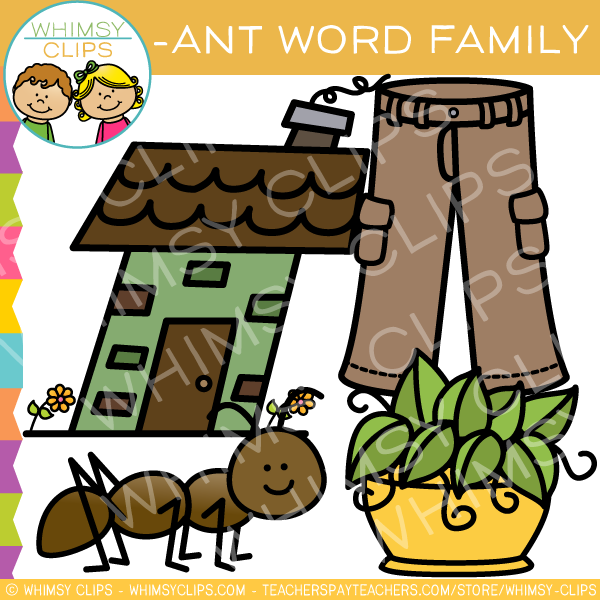 -ANT Word Family Clip Art – Whimsy Clips