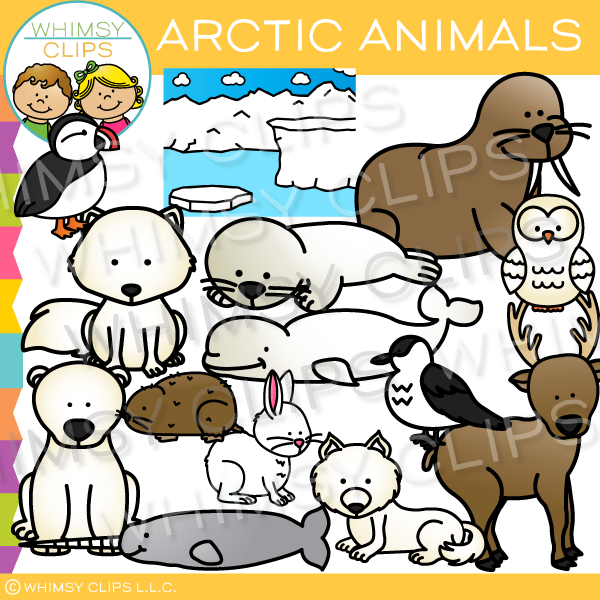 Cute Arctic Animals Clip Art – Whimsy Clips