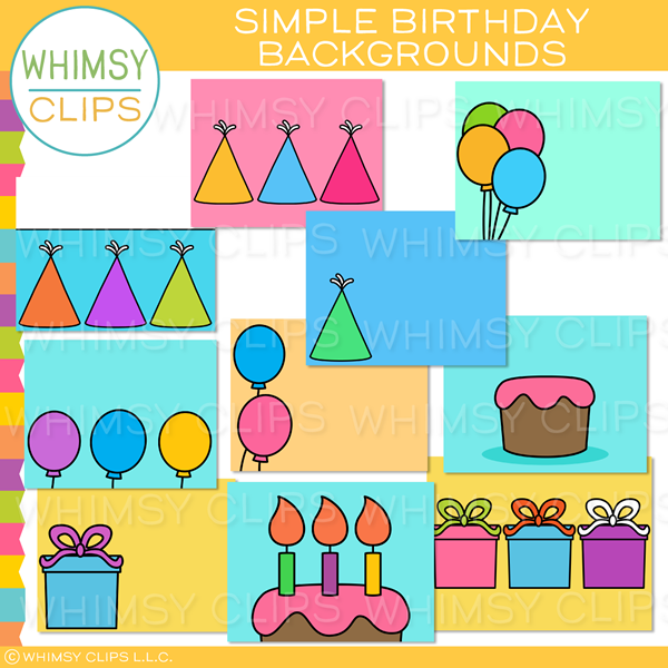 Simple Birthday Backgrounds – Whimsy Clips