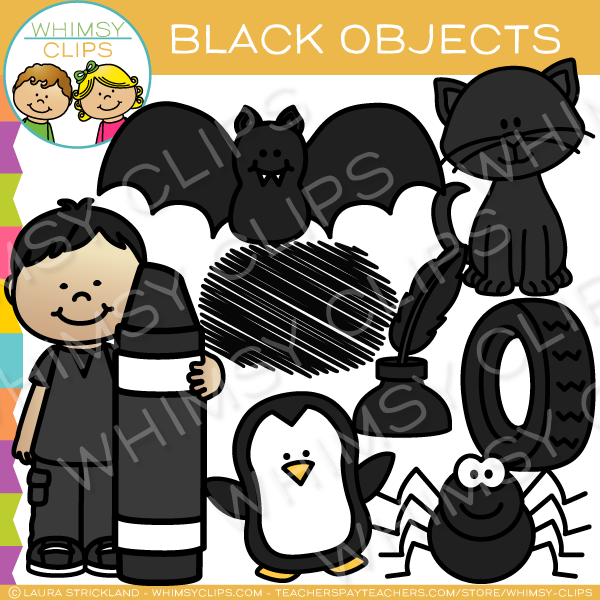 Black Color Objects Clip Art – Whimsy Clips