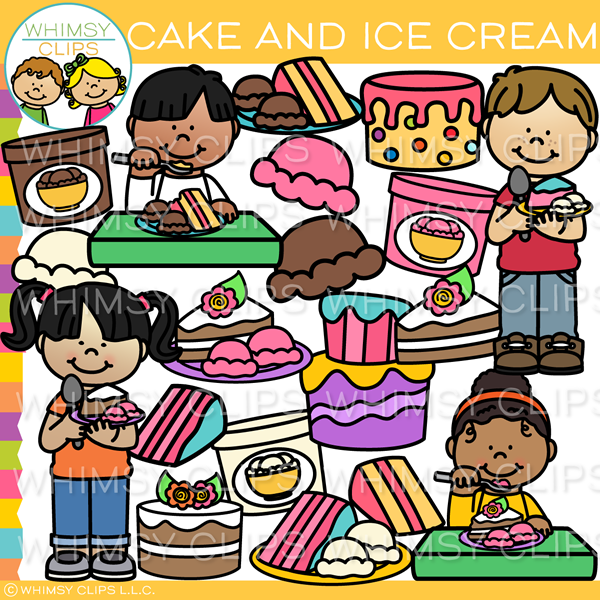 Kids Cake and Ice Cream Clip Art – Whimsy Clips