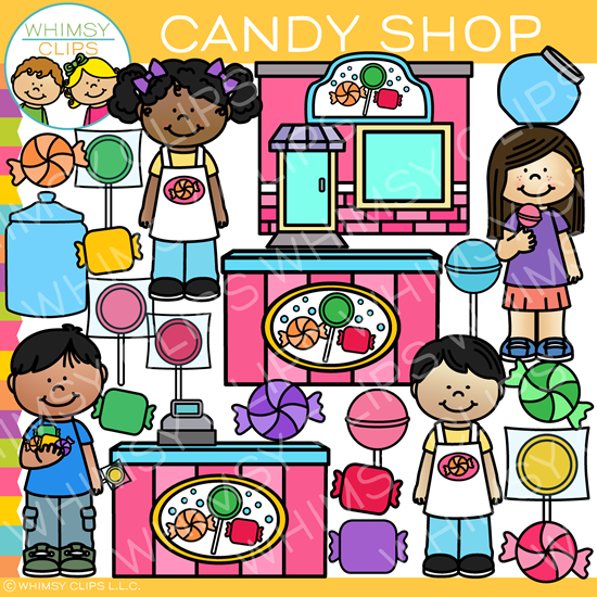 Candy Shop Clip Art, Images & Illustrations | Whimsy Clips
