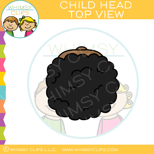 Child Head Top View Clip Art, Images & Illustrations | Whimsy Clips