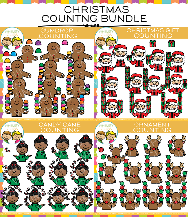 Christmas Counting Clip Art Bundle – Whimsy Clips
