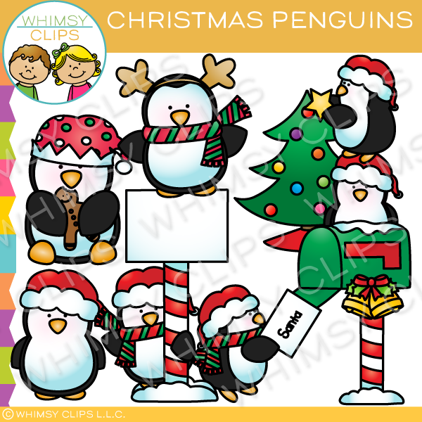 Christmas Penguin Clip Art – Whimsy Clips