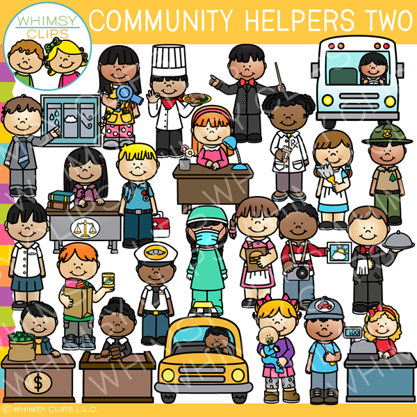 Community Helpers Clip Art Black And White