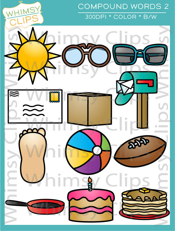 Compound Words Clip Art - Set Two – Whimsy Clips