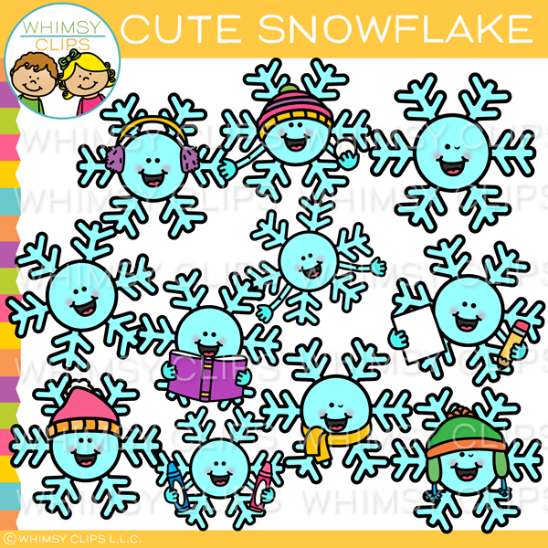 Cute Snowflake Clip Art – Whimsy Clips