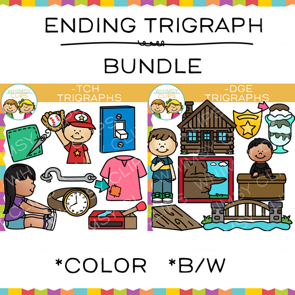 Ending Trigraphs Clip Art Bundle – Whimsy Clips