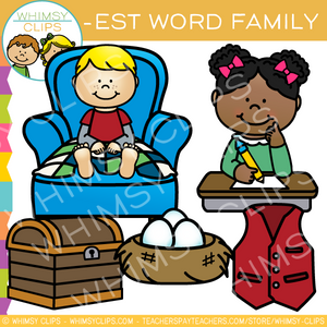 Short E Word Family Clip Art , Images & Illustrations | Whimsy Clips