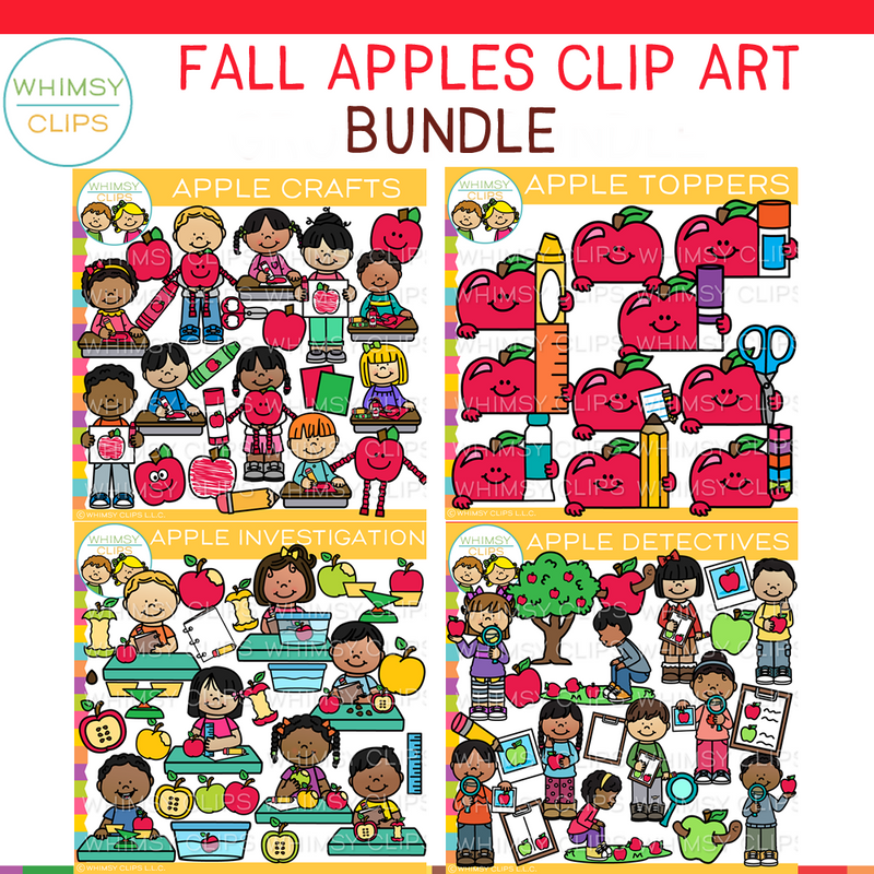 Fall Apple Clip Art Bundle – Whimsy Clips