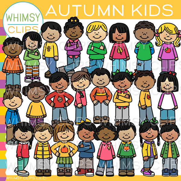 Fall Kids Clip Art – Whimsy Clips