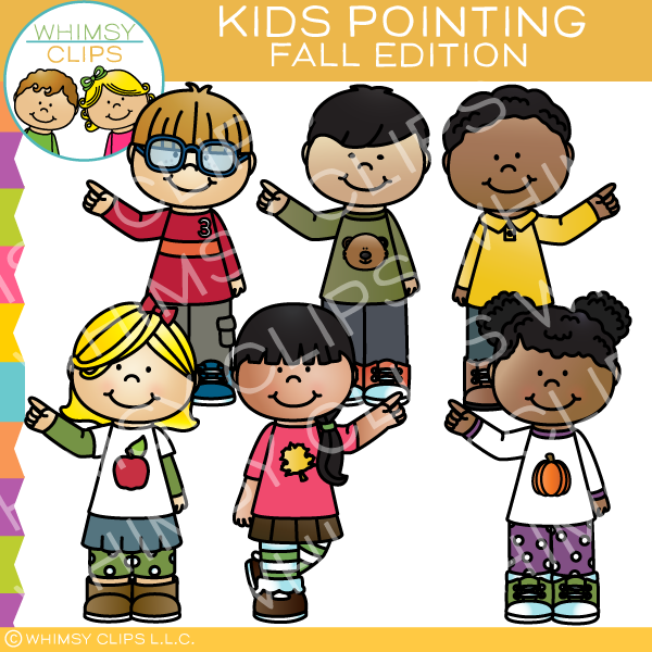 Kids Pointing Clip Art - Fall Edition – Whimsy Clips