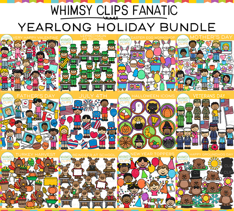 Whimsy Clips Fanatic: HOLIDAY Clip Art Bundle