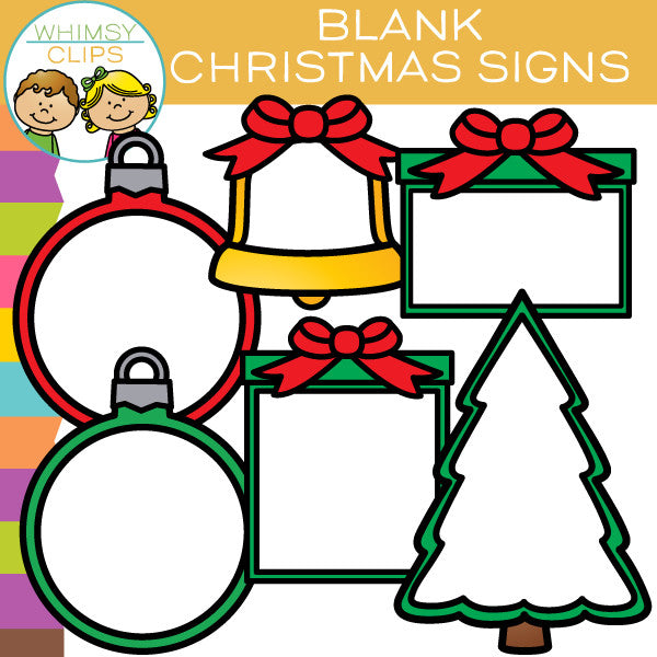 Free Blank Christmas Signs Clip Art – Whimsy Clips
