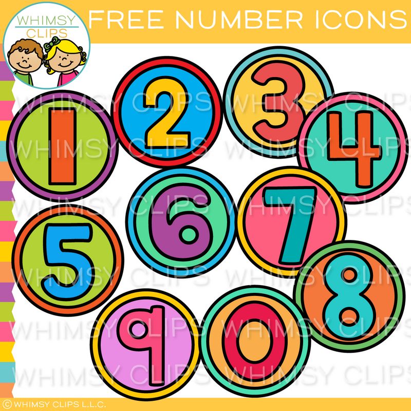 Free Number Icons Clip Art – Whimsy Clips