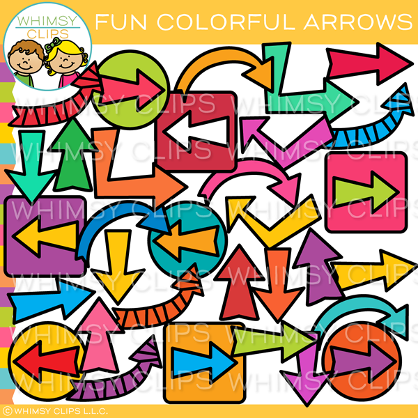 Colorful Arrows Clip Art – Whimsy Clips