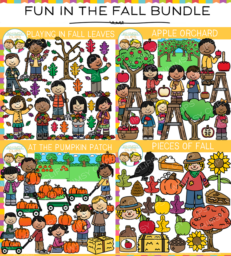 Fun in the Fall Clip Art Bundle – Whimsy Clips