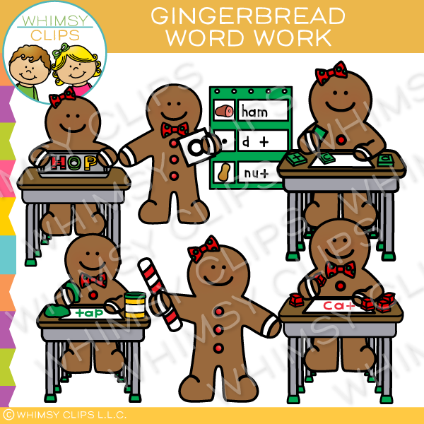 Gingerbread Word Work Clip Art – Whimsy Clips
