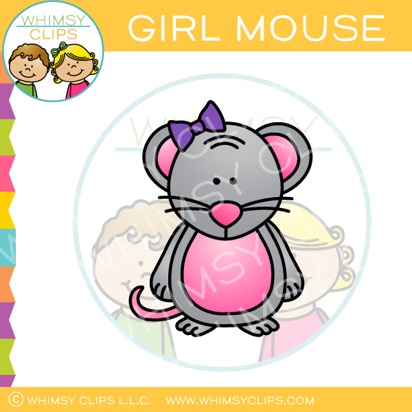 Cute Girl Mouse Cartoon