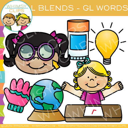 L Blends Clip Art - GL Words - Volume One – Whimsy Clips