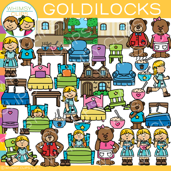 Goldilocks And The 3 Bears Clip Art