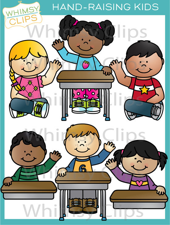 Raise Hand Template School Clipart