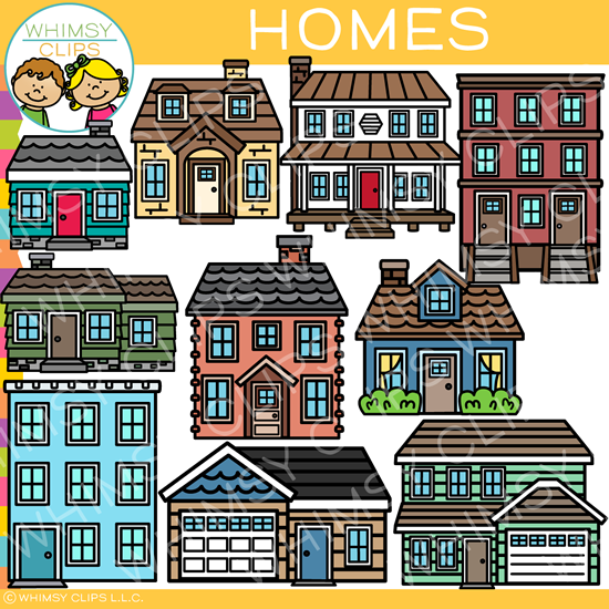 Line Clip Art Of Homes
