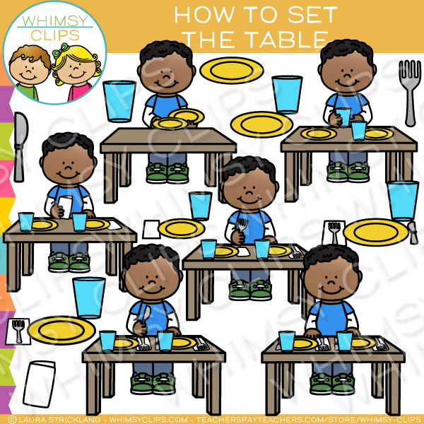 How to Set the Table Sequencing Clip Art – Whimsy Clips