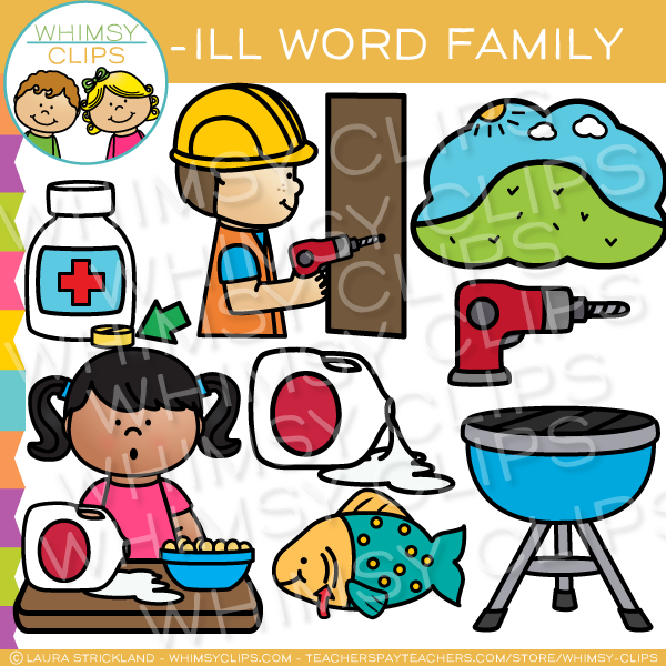 -ill Word Family Clip Art – Whimsy Clips