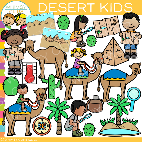 Kids in the Desert Clip Art – Whimsy Clips