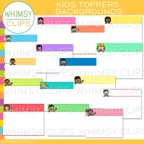 Kids Topper Backgrounds – Whimsy Clips