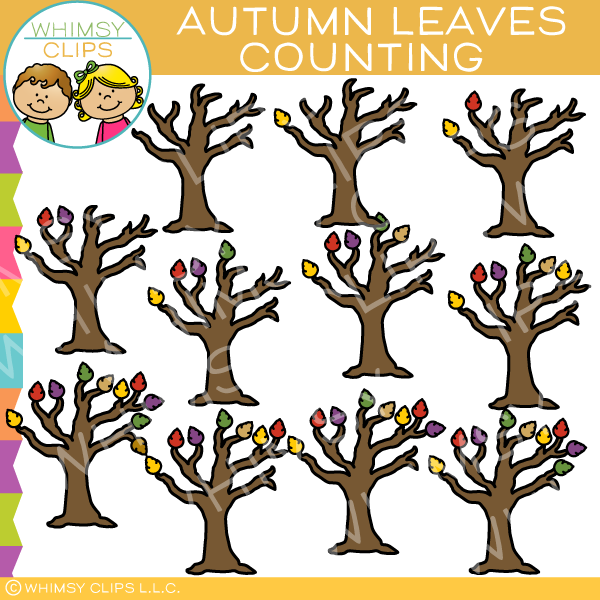 Fall Leaves Counting Clip Art – Whimsy Clips