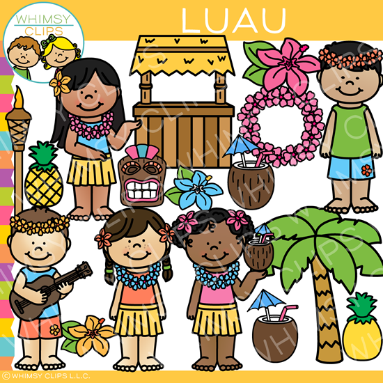 Luau Clip Art Black And White