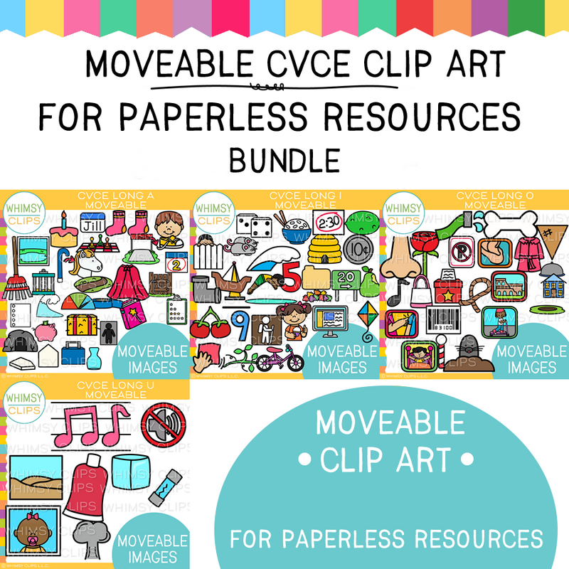 CVCe Moveable Clip Art Bundle – Whimsy Clips