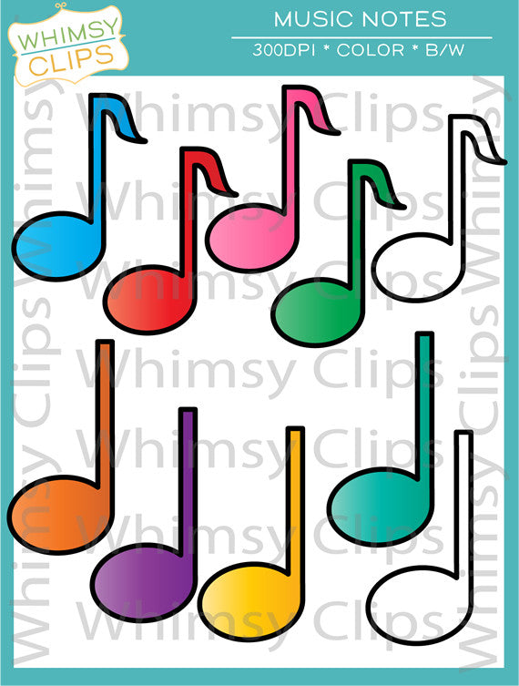 Free Music Notes Clip Art – Whimsy Clips