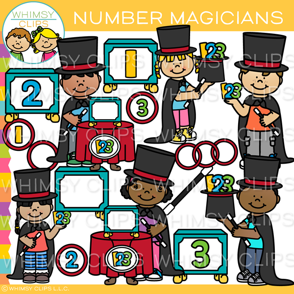 Number Magicians Clip Art – Whimsy Clips