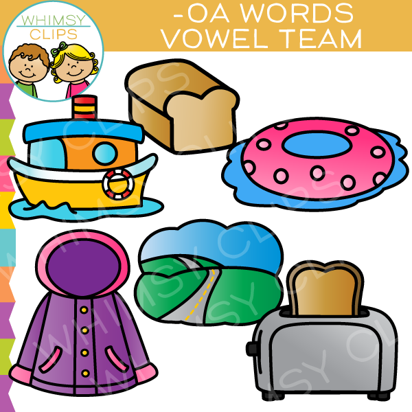 Vowel Teams Clip Art -OA Words – Whimsy Clips