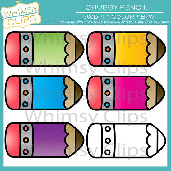 FREE Chubby Pencil Clip Art – Whimsy Clips