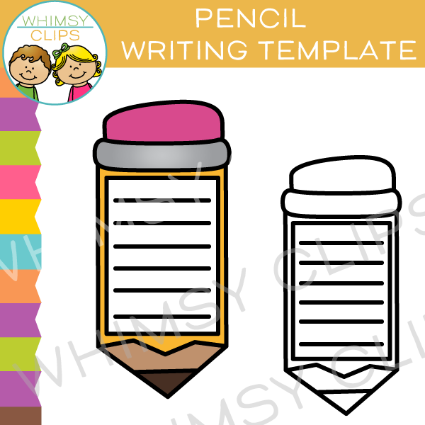 Pencil Writing Template Clip Art – Whimsy Clips