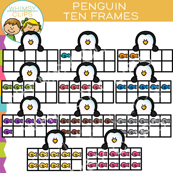 Penguin Ten Frames Clip Art – Whimsy Clips