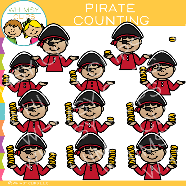 Pirate Counting Clip Art – Whimsy Clips