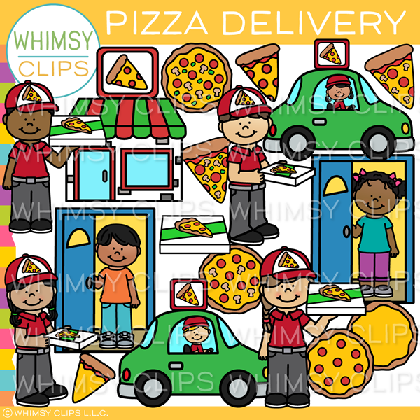 Kids Pizza Delivery Clip Art – Whimsy Clips