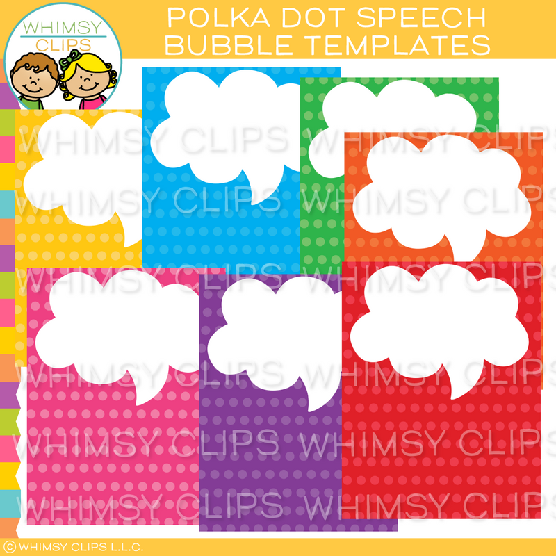 Dot Speech Bubble Templates, Images & Illustrations | Whimsy Clips