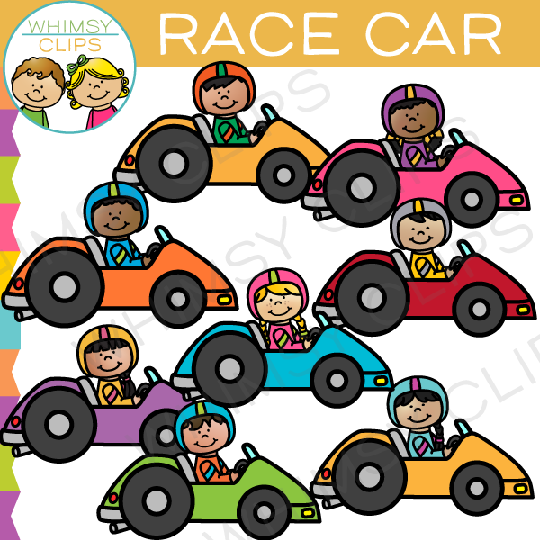 Race Car Kids Clip Art – Whimsy Clips